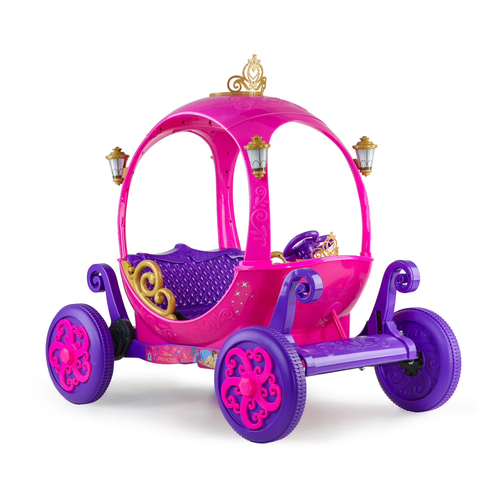 Disney Princess 24V Battery-Powered Ride-On Carriage w/ Parent Remote ...