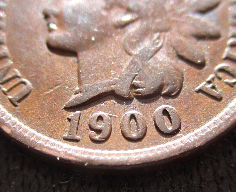 OLD COIN UNITED STATES OF AMERICA 1 CENT 1900 INDIAN HEAD PENNY W ...