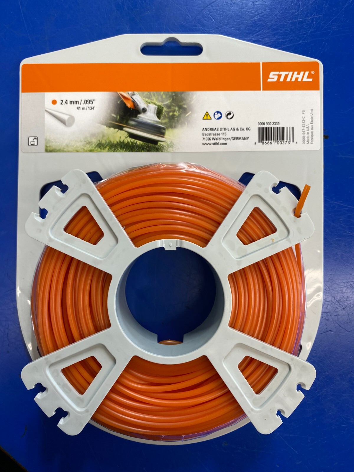 GENUINE STIHL STRING TRIMMER LINE .095" 2.4mm # 0000 930 2339 | eBay
