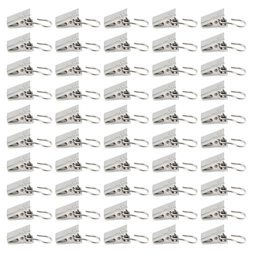 50pcs Non-slip Metal Placket Clip DIY for Curtain / Shower Curtain ...