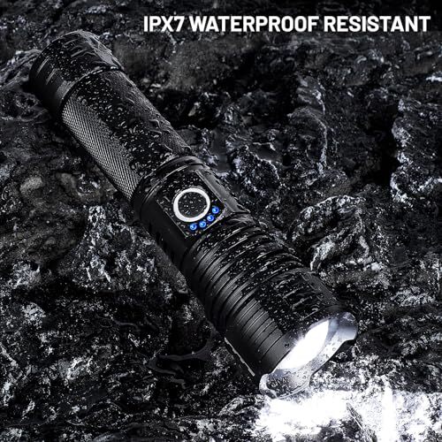 Rechargeable LED Flashlight 900,000 Lumens Brightest Handheld ...