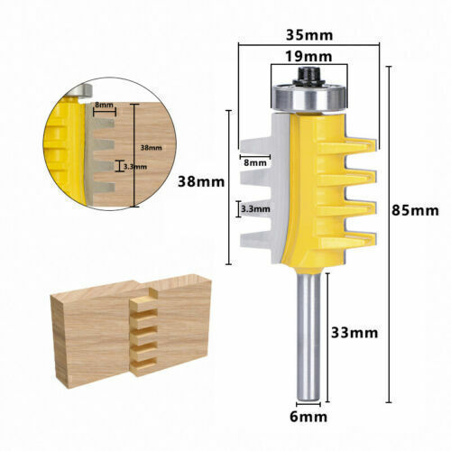 Groove 1/2'' 1/4 Shank Adjustable Wood Router Bits & Joint Router Bit ...
