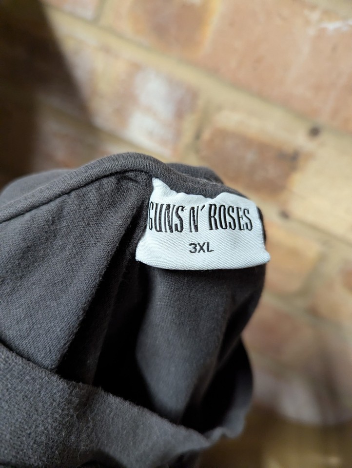 Guns N Roses Grey Rock Band T-Shirt Size 3XL Unisex Graphic Print | eBay UK