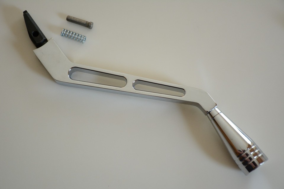 GM Chevy Street Hot Rod Polished Billet Aluminum Column Shifter Arm ...