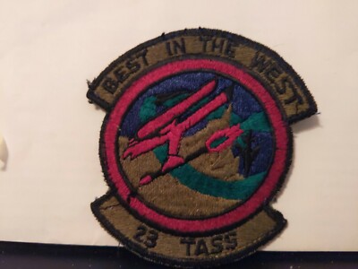 USAF 23RD TACTICAL AIR SUPPORT SQUADRON PATCH USED 3 3/4 X 3 1/2 INCHES ...