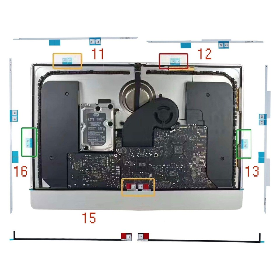 For iMac 27" A1419 A2115 A2215 LCD Screen Adhesive Strips+Opening Wheel ...