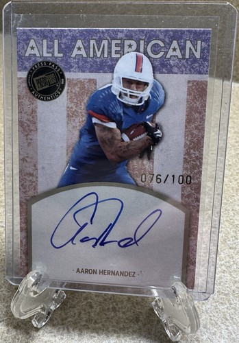 2010 Press Pass All American AARON HERNANDEZ Rookie Auto 76/100 | eBay