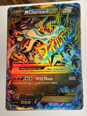 Pokémon TCG Mega M Charizard EX 108/106 Secret Ultra Rare Holo XY ...