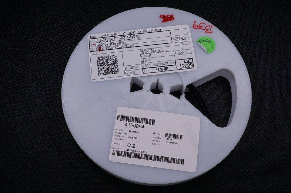 Lot of 13 CMSH3-40 TR13 PBFREE Central Semi Schottky Rectifier 40V 3A ...