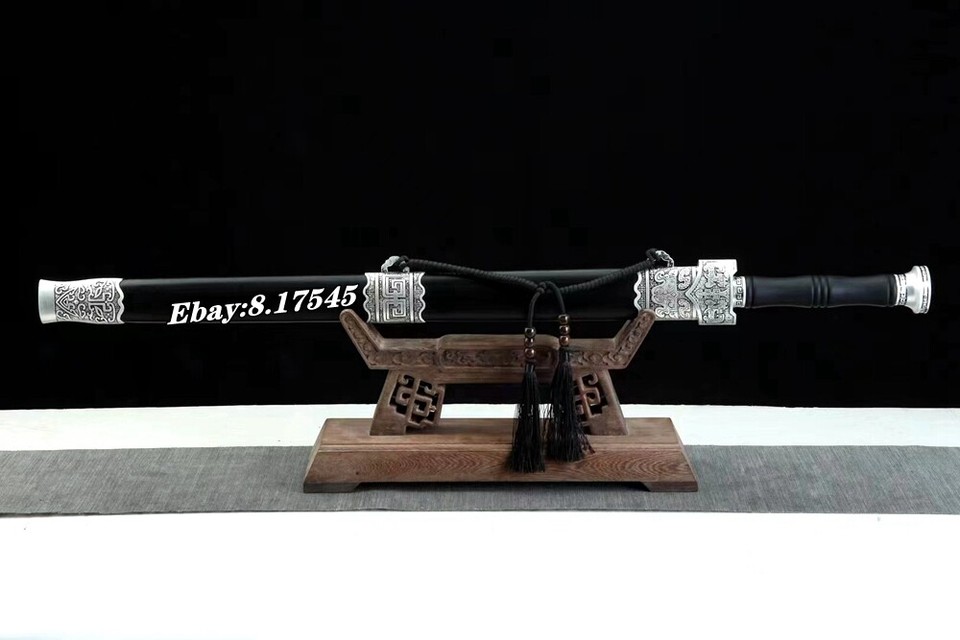 Three Groove Battle Jian Chinese Folded Steel KungFu Dao Sword Han ...