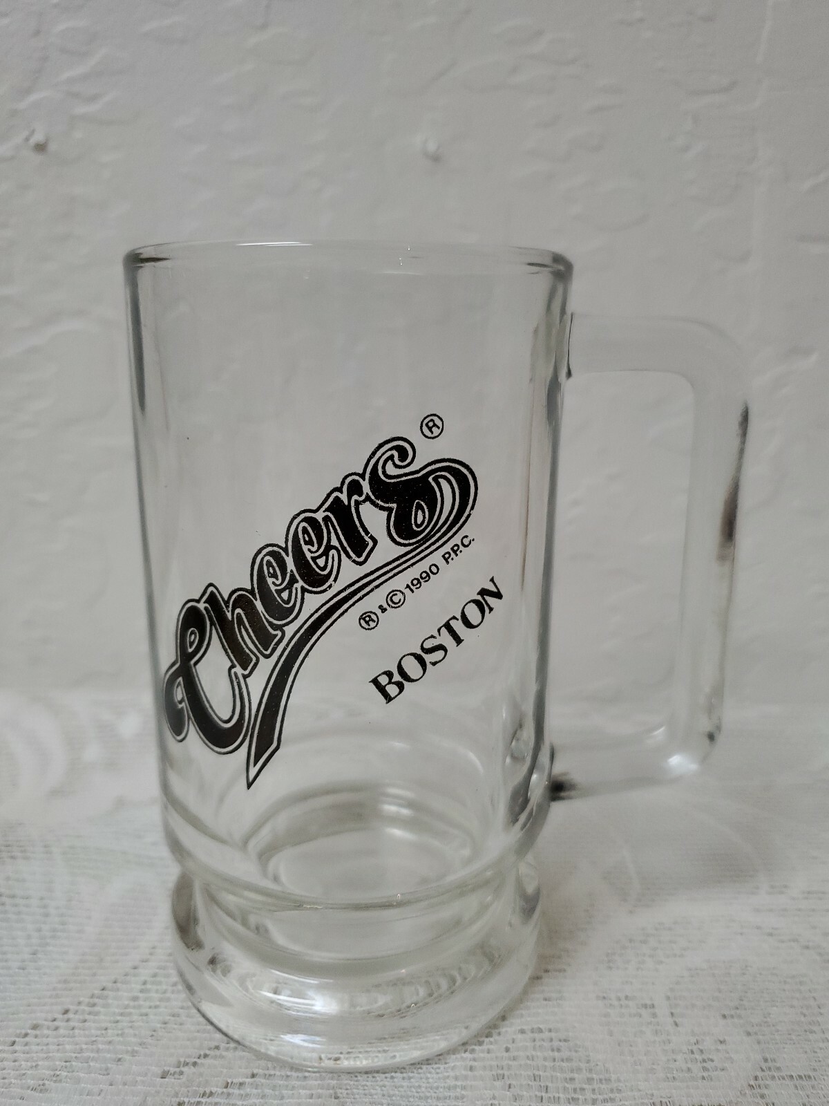 Vintage CHEERS Boston Bar NORM Novelty Beer Mug Stein Glass with Handle ...