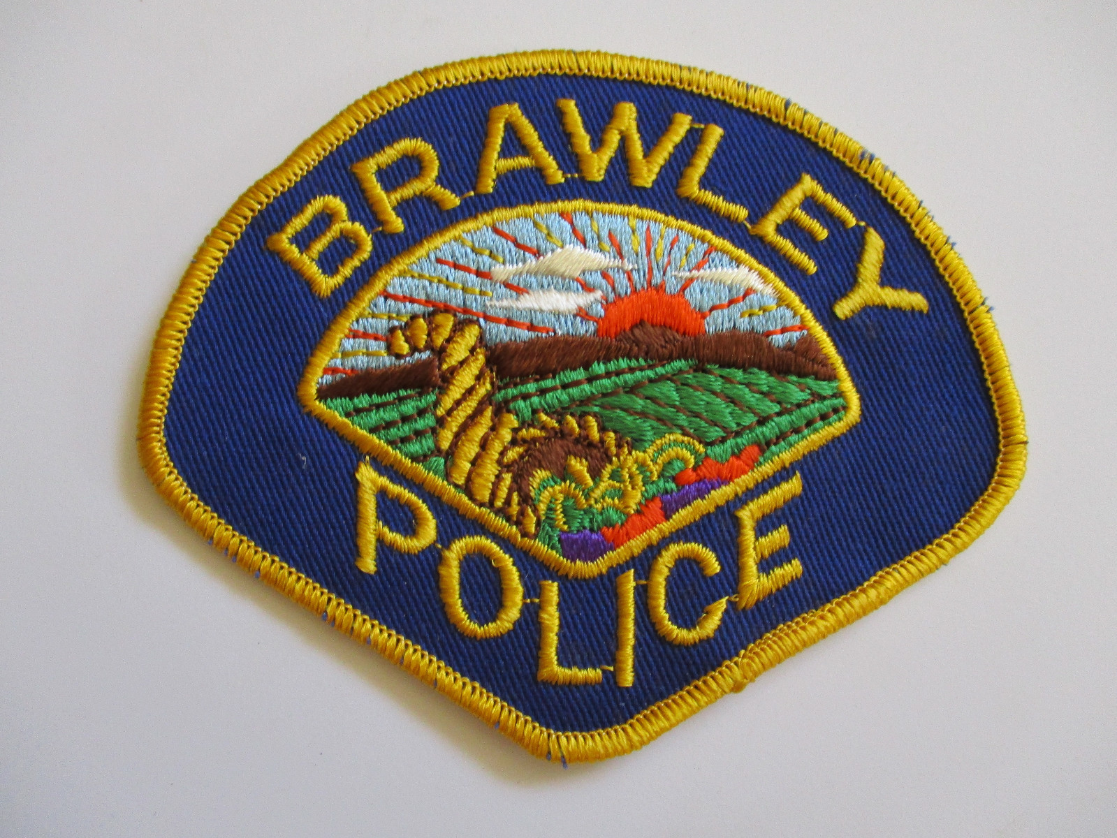 vintage 1970s Brawley California Twill Police Patch MINT OLD | eBay