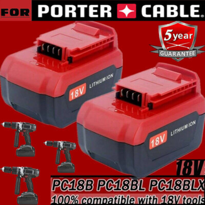 18V Lithium Ion Battery for Porter Cable 18 Volt 6.0Ah Max PC18B PC18BL ...