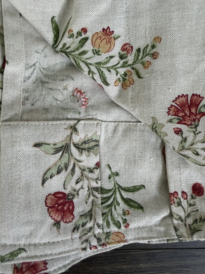 New Rachel Ashwell Cotton Floral Block Print Embroidered Drapes 50x84 ...