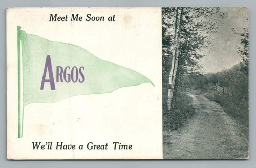 Argos Indiana "We'll Have a Great Time" Antique Pennant PC Marshall ...