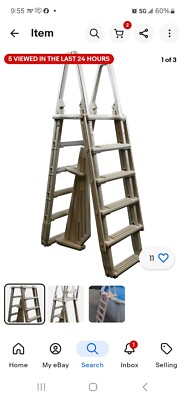 Confer 7100X Evolution Above Ground Swimming Pool A-Frame Ladder - Gray ...