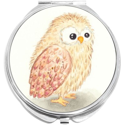 Watercolor Owl Compact with Mirrors - Perfect for your Pocket or Purse ...