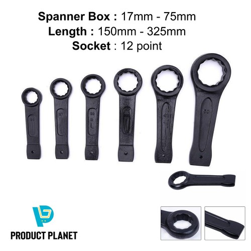 17-75mm Slogging Box End Striking Ring Wrench Spanner Bi-Hex 12 Sided ...