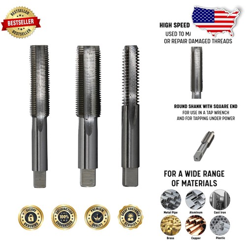 High Speed Steel M22 x 1.5 Hand Tap Set - Perfect for New and Damaged ...