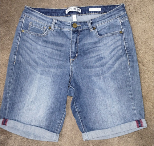 Code Bleu Jean Shorts Women's Sz 12 Bermuda Comfy Stretch | eBay