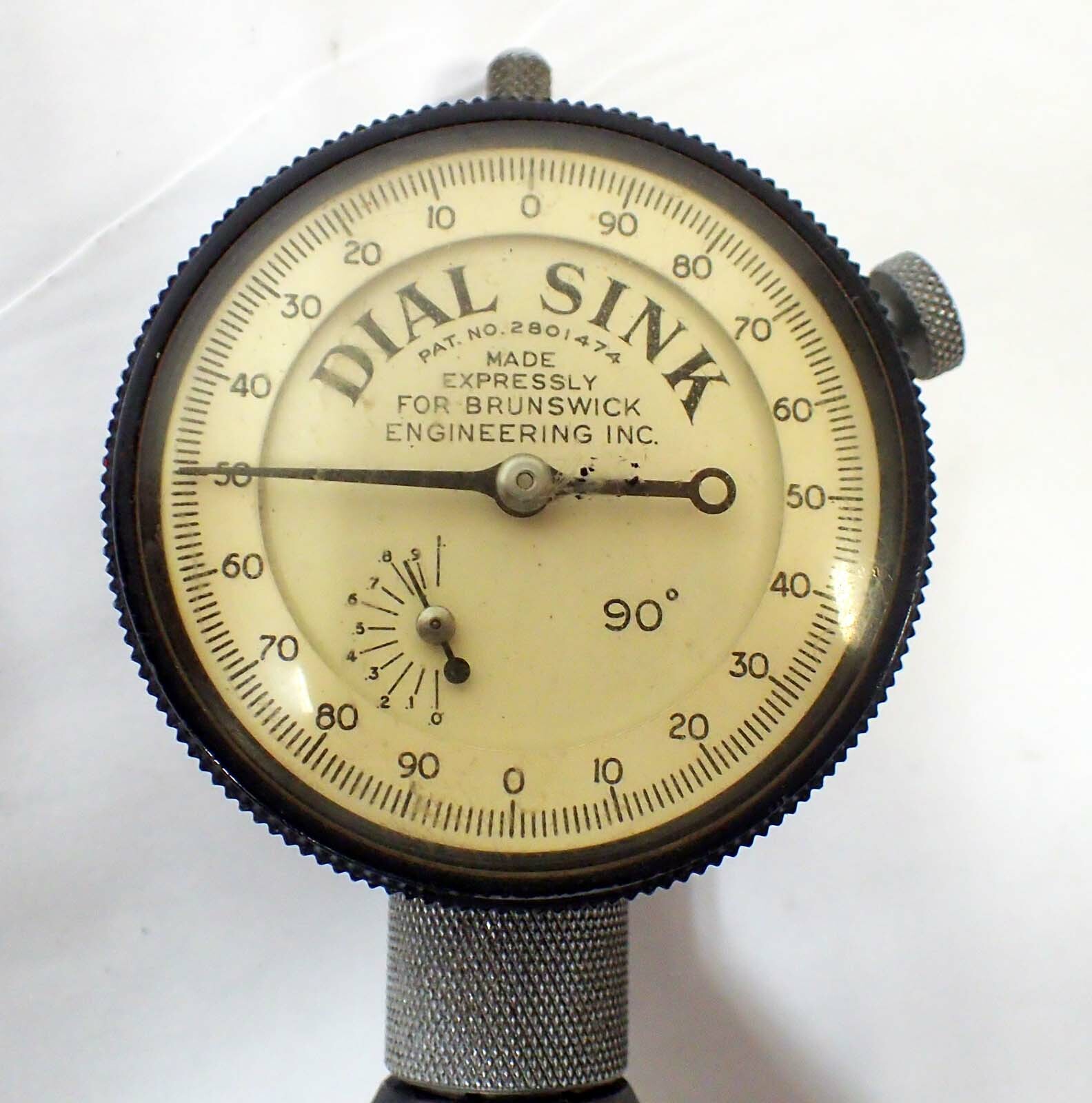 BRUNSWICK ENGINEERING DIALSINK GAUGE 90° 0-90 SET TO .105 | eBay