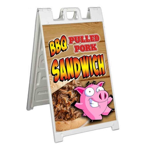 PULLED PORK SANDWICH Signicade 24x36 Aframe Sidewalk Decal Sign Banner ...