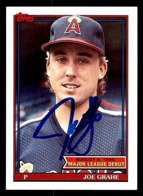 1991 Topps M.L. Debut Baseball #58 Joe Grahe Signed Autograph (no COA ...
