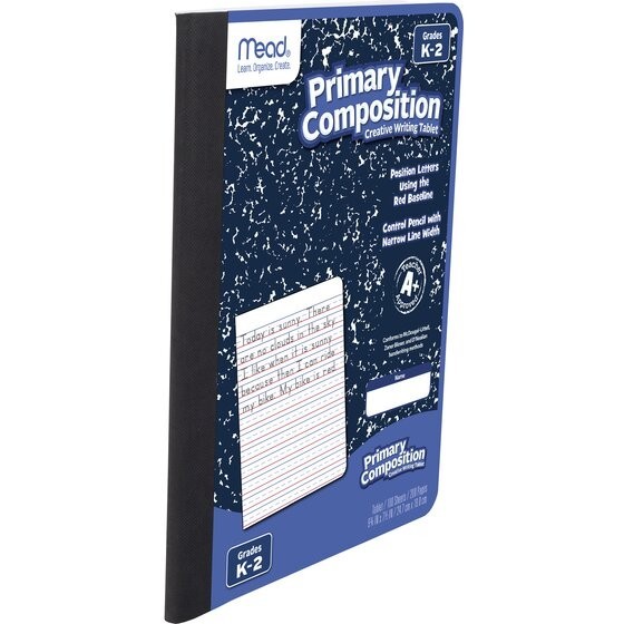 Mead Primary Composition Book Grades K-2 100 Sheets 9.75"X7.5" School ...