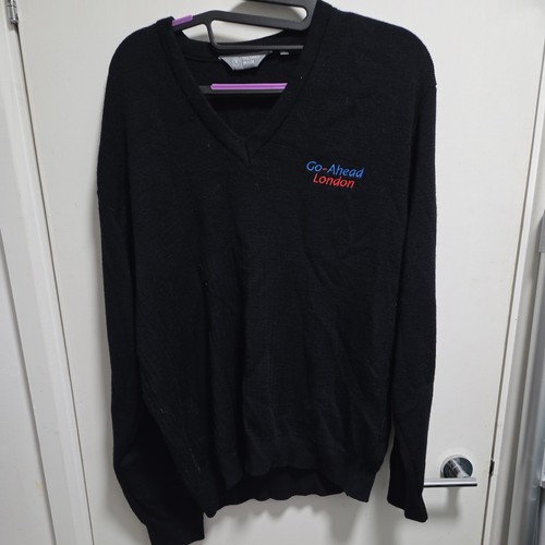 Go-Ahead London size XL Bus Driver Uniform Sweater Navy Blue Wool Blend ...