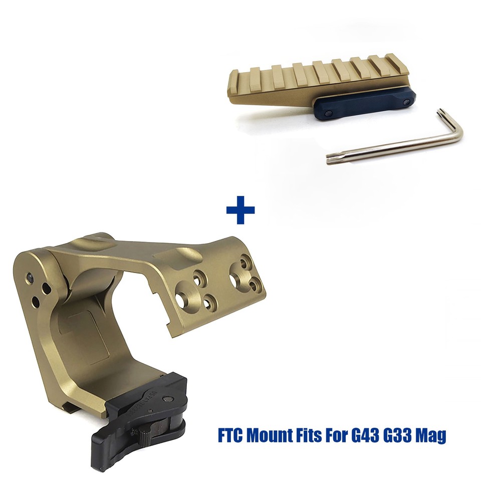2.26" Flip-to-Center FTC Magnifier Mount for G33 G43 + Red Dot Fast ...