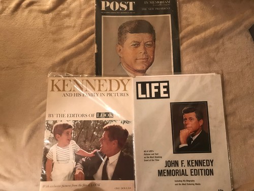 Saturday Evening Post-LOOK-Life Magazines-1963 JFK memorial issues ...