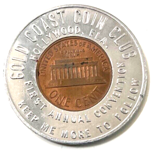 Hollywood Florida Gold Coast Coin Club Encased Penny | eBay
