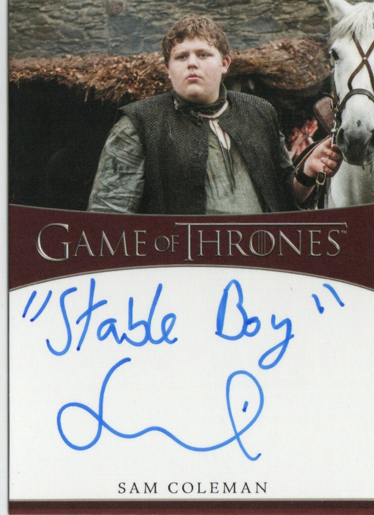 Game of Thrones Complete Series Vol 1 Inscription Auto Sam Coleman ...