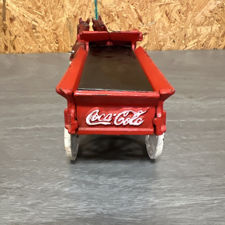 Vintage Coca Cola Cast Iron Horse Drawn Wagon Cases Coke | eBay