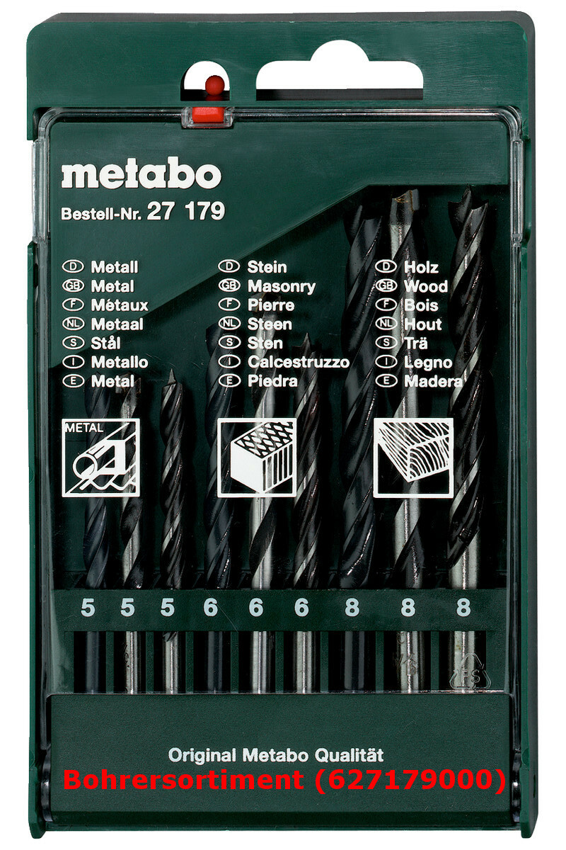 Metabo Bohrer Sets Steinbohrer Holzbohrer HSS-R Bohrer SDS Plus Hammer ...
