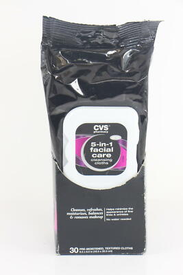 7 PACK CVS 5-in-1 Facial Care 30 Cleansing Cloths U31 | eBay