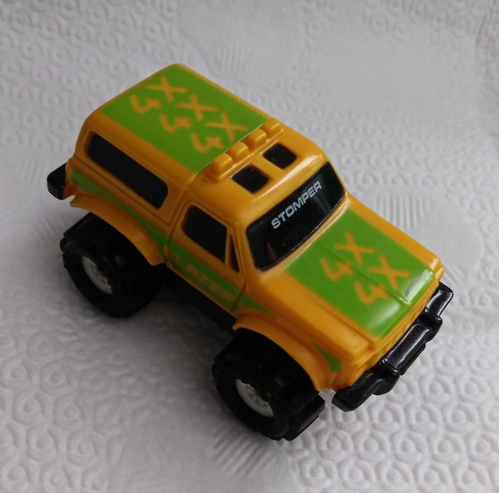 1980s vintage SCHAPER Mini STOMPER 4x4 CHEVY BLAZER yellow green SUV ...