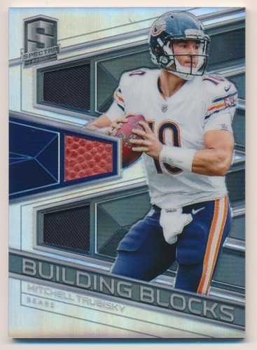 2018 Panini Spectra - Building Blocks #13 Mitchell Trubisky /99 (MEM ...