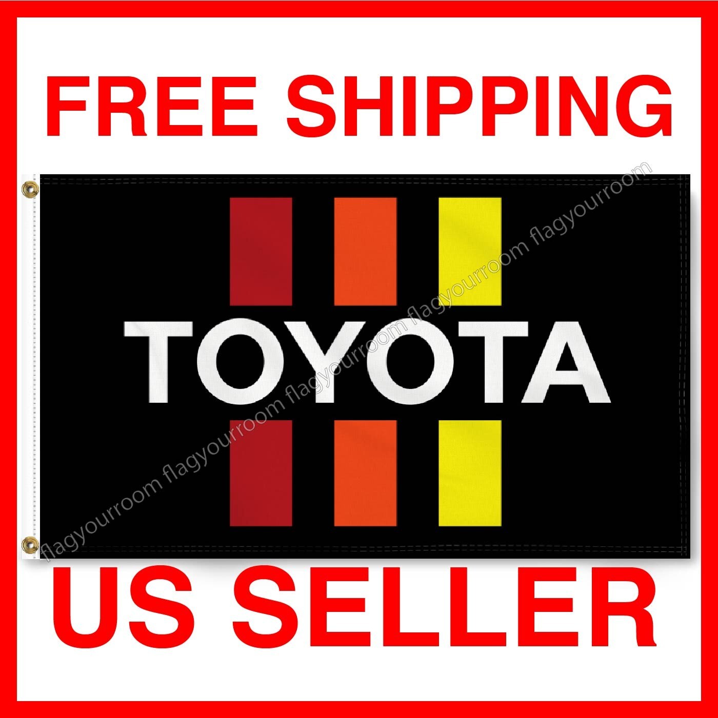 Toyota Racing 3x5 ft Flag TRD Supra Camry Tacoma Tundra Banner Vintage ...