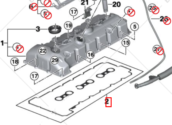 Bmw 11127582245 genuine rocker cover gasket for sale online | eBay