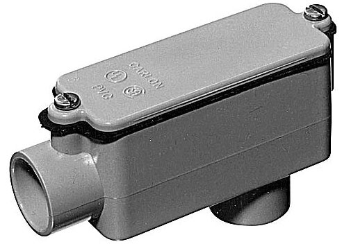 Carlon E986H, 1-1/2", LB-Style, Rectangular, Rigid Conduit Body with ...