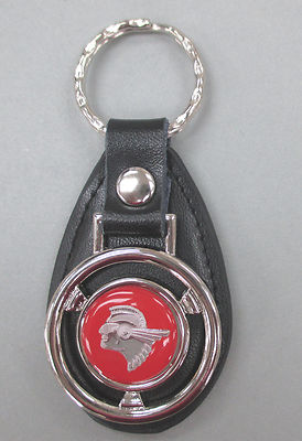 Red Pontiac CHIEF 1224 Mini Steering Wheel Leather Key Ring 1961 62 63 ...