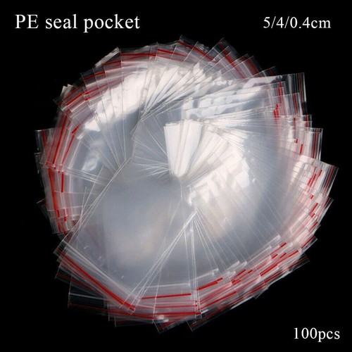 100 Small ZipLock Zip Lock clip snap Resealable Bags 40 x 50 mm 1.5x2 ...