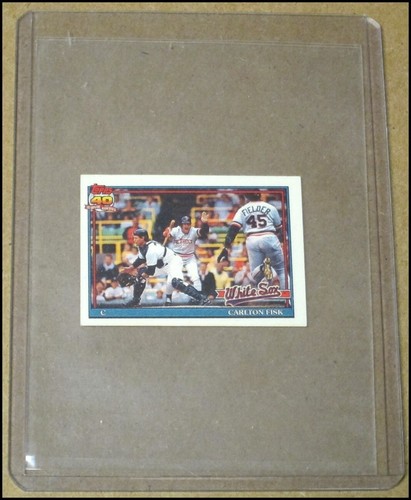 1991 Topps Cracker Jack II Carlton Fisk Mini Baseball Card #2 Chicago ...