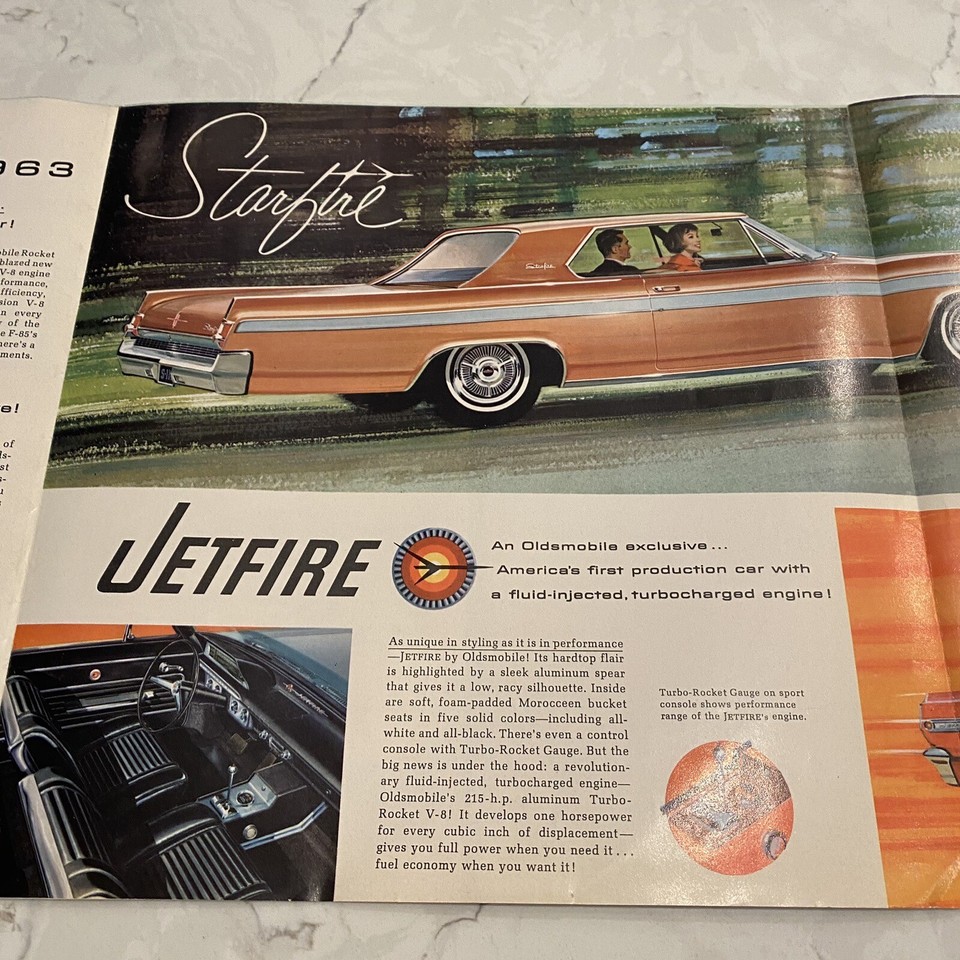 1963 Oldsmobile Original Brochure 98 Starfire Super 88 Dynamic Wagon ...
