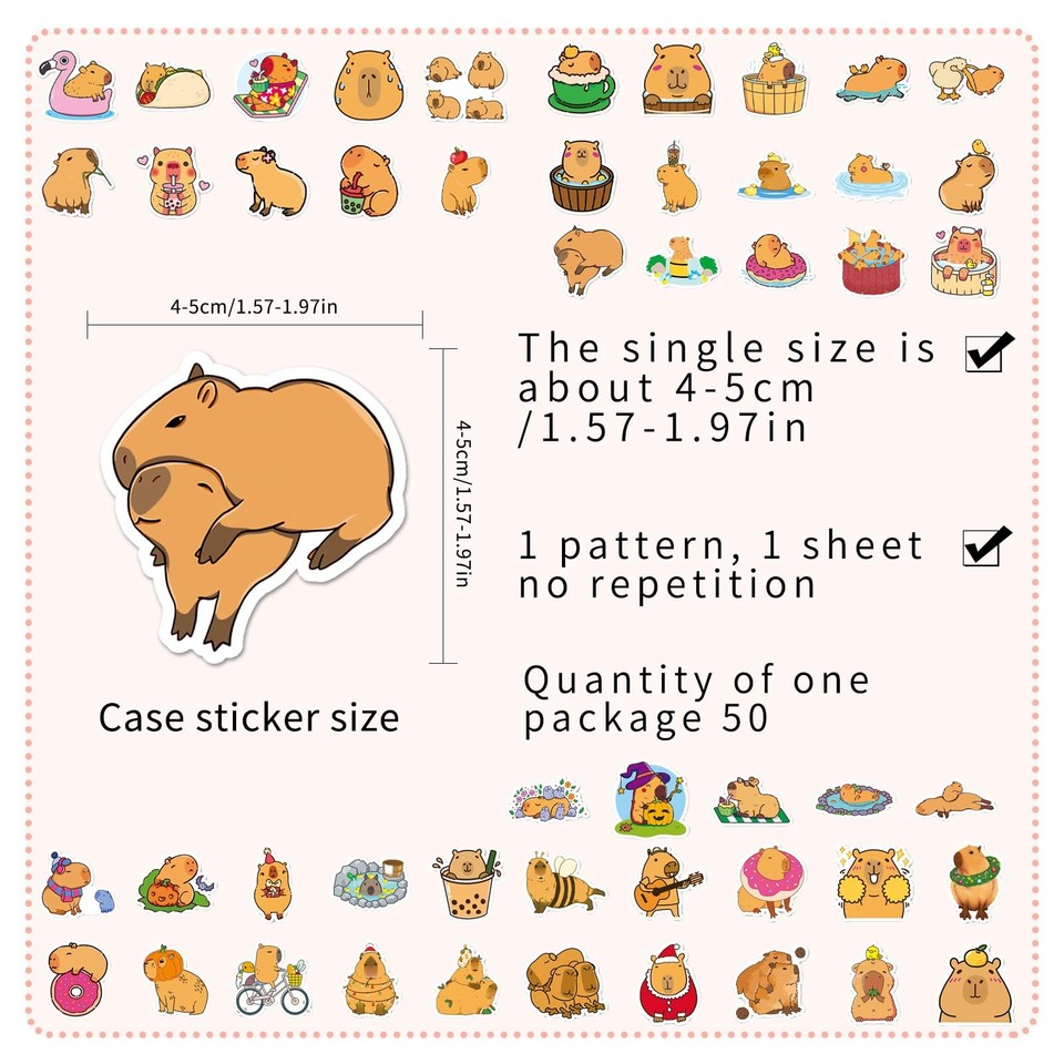 58PCS Capybara School Supplies Set Cute Stationery Kit Kawaii Back to ...