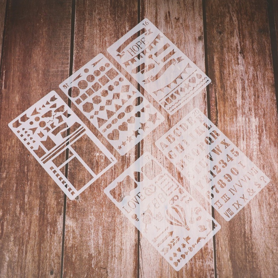 10pcs Stencil per disegni di moda Decorazioni dipinte a mano Stencil a ...