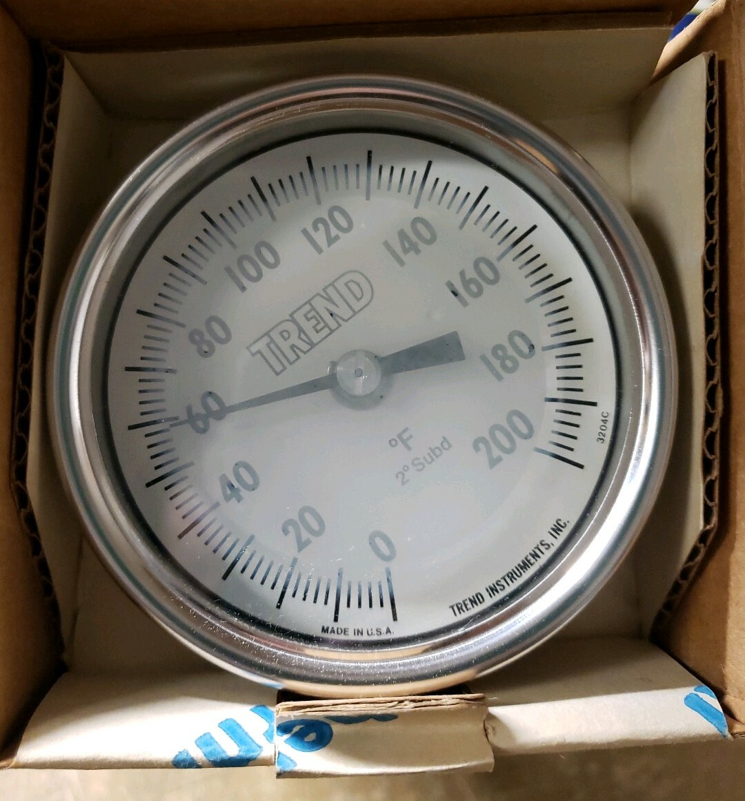 Trend BiMetal Thermometer Model 32 3" Adjustable Angle 0/200F 1/2NPT 1J ...