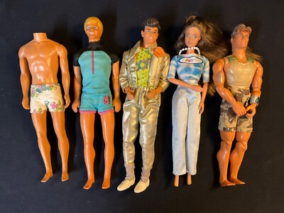 Lot of 4 dolls, Mattel Max Steel 2001 Amazon Blaster, 1986 Barbie & the ...