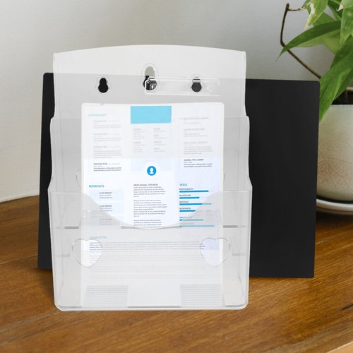 A5 Data Display Rack Acrylic Brochure Holder Paper Organizer Office | eBay